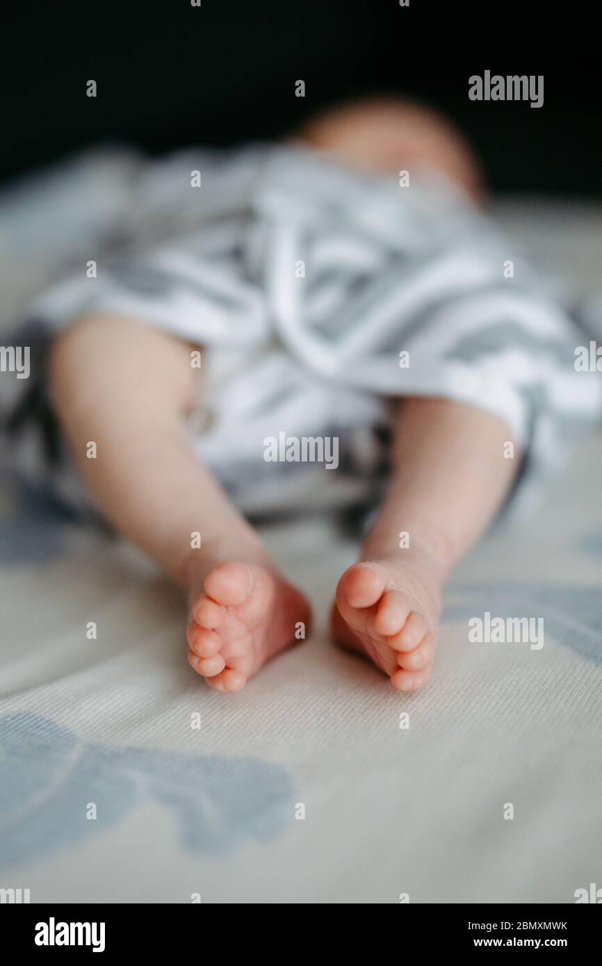 Infant features close up Stock Photo - Alamy