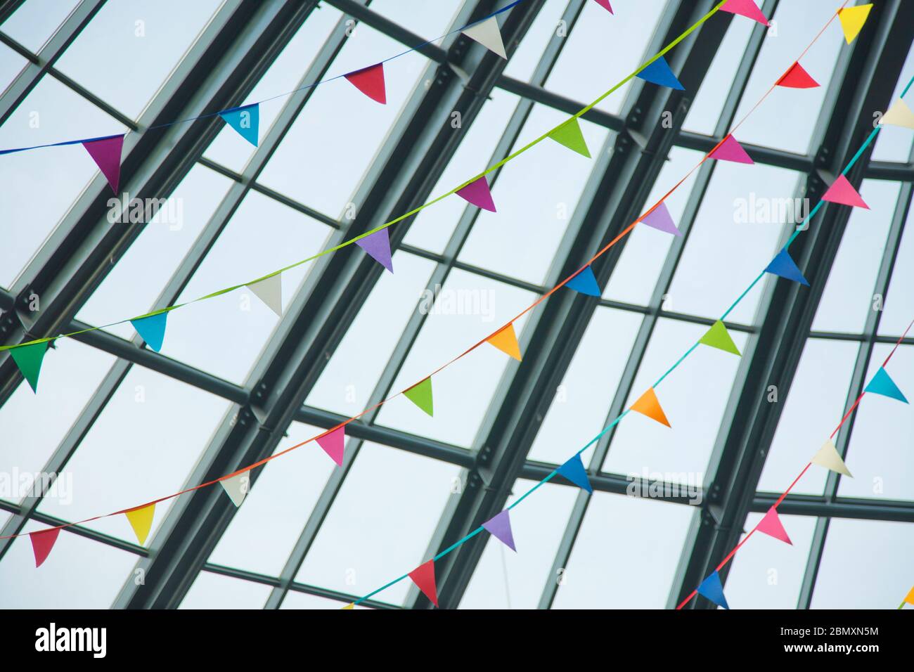 Hanging paper flags hi-res stock photography and images - Alamy