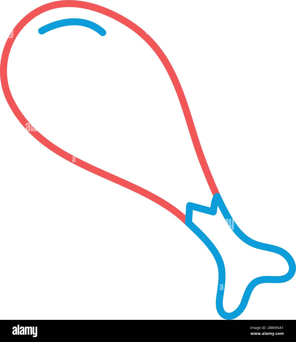 Chicken line and fill style icon vector design Stock Vector Image & Art ...