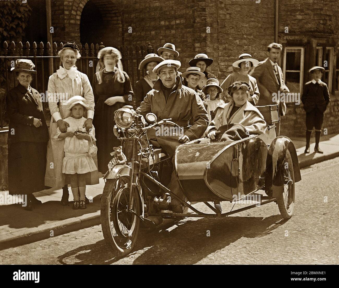 vintage photo,BSA K 2 motorbike and sidecar,1920's Stock Photo - Alamy