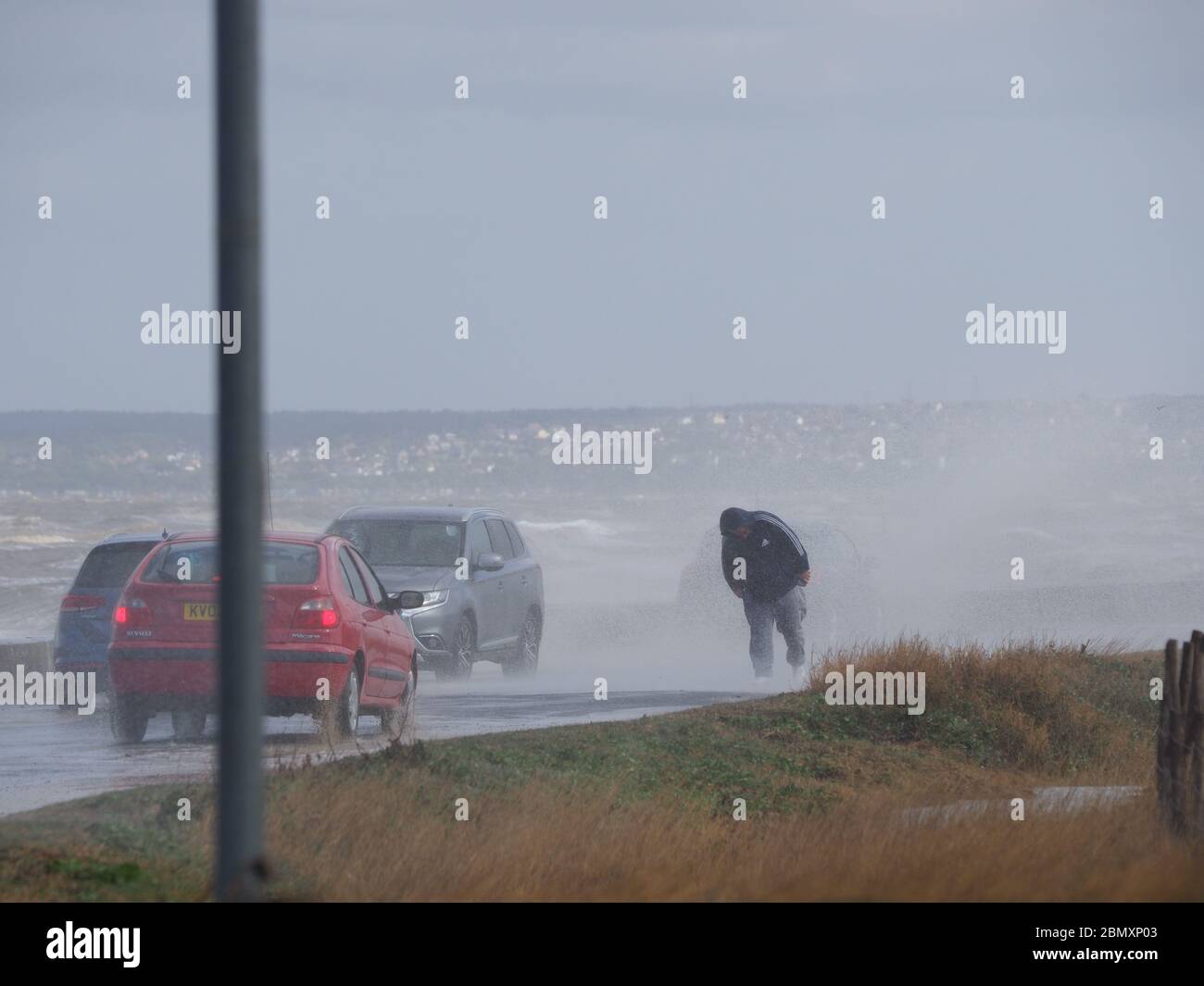 Leysdown, Kent, UK. 11th May, 2020. UK Weather: gale force north ...