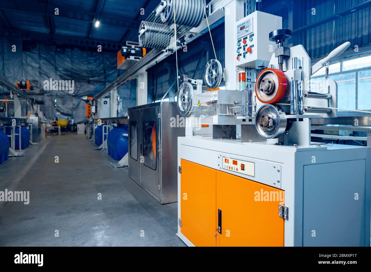 Inside the new factory manufacturing electrical cable. Cable production ...