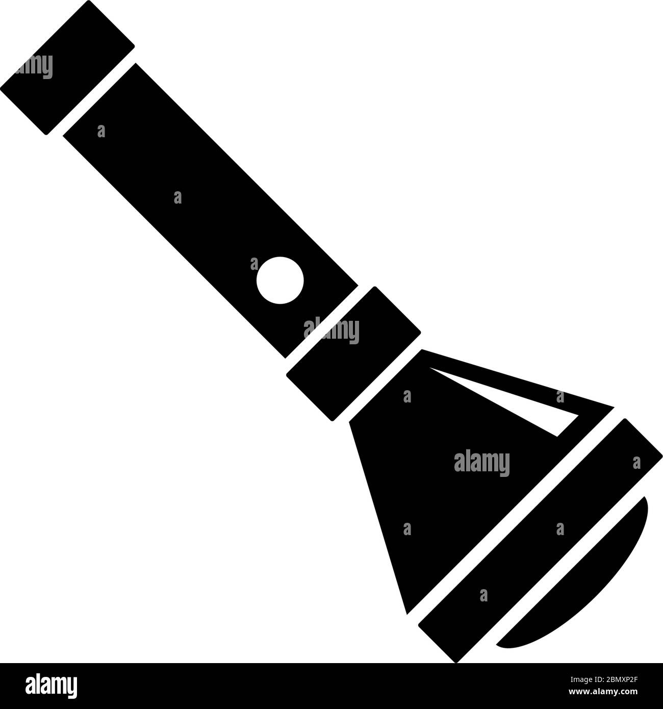 Hunter Flashlight, Hunt Equipment. Flat Vector Icon illustration ...