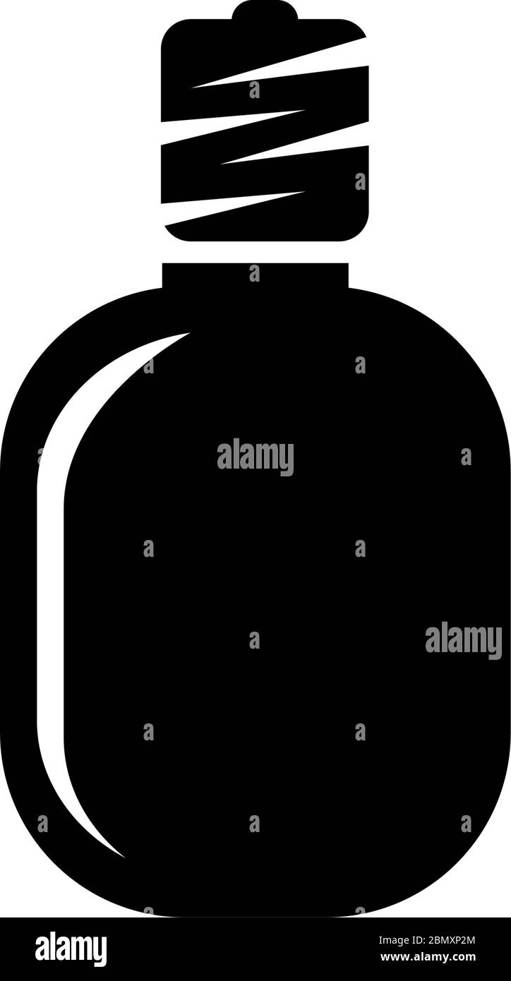 Hunter Water Bottle, Army Drinking Flask. Flat Vector Icon illustration ...