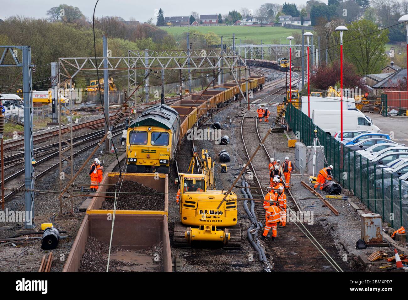 Railway engineering work under way on the west coast mainline ...