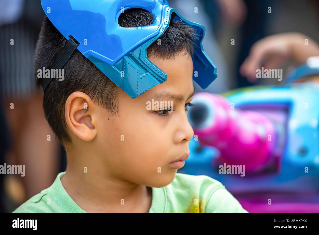 Blue mask and blue suit hi-res stock photography and images - Alamy