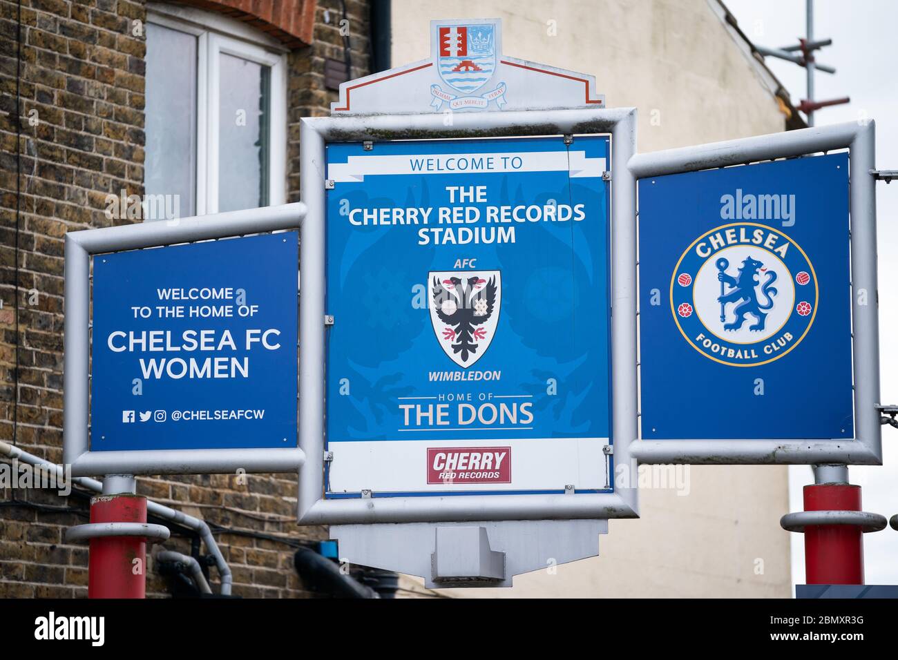 A view of signage at the Cherry Reds Record Stadium, home to AFC ...