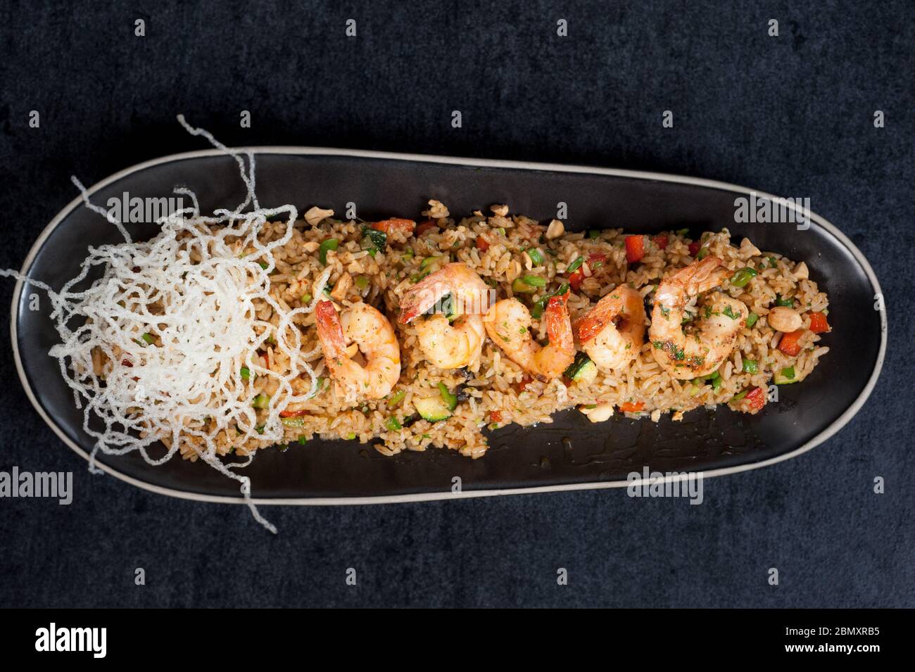 Fried rice with calamari - asian food. chaufa rice with shrimp Stock ...