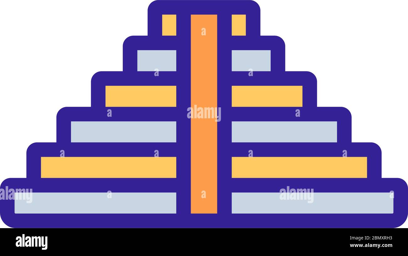 steps leading to temple icon vector outline illustration Stock Vector ...
