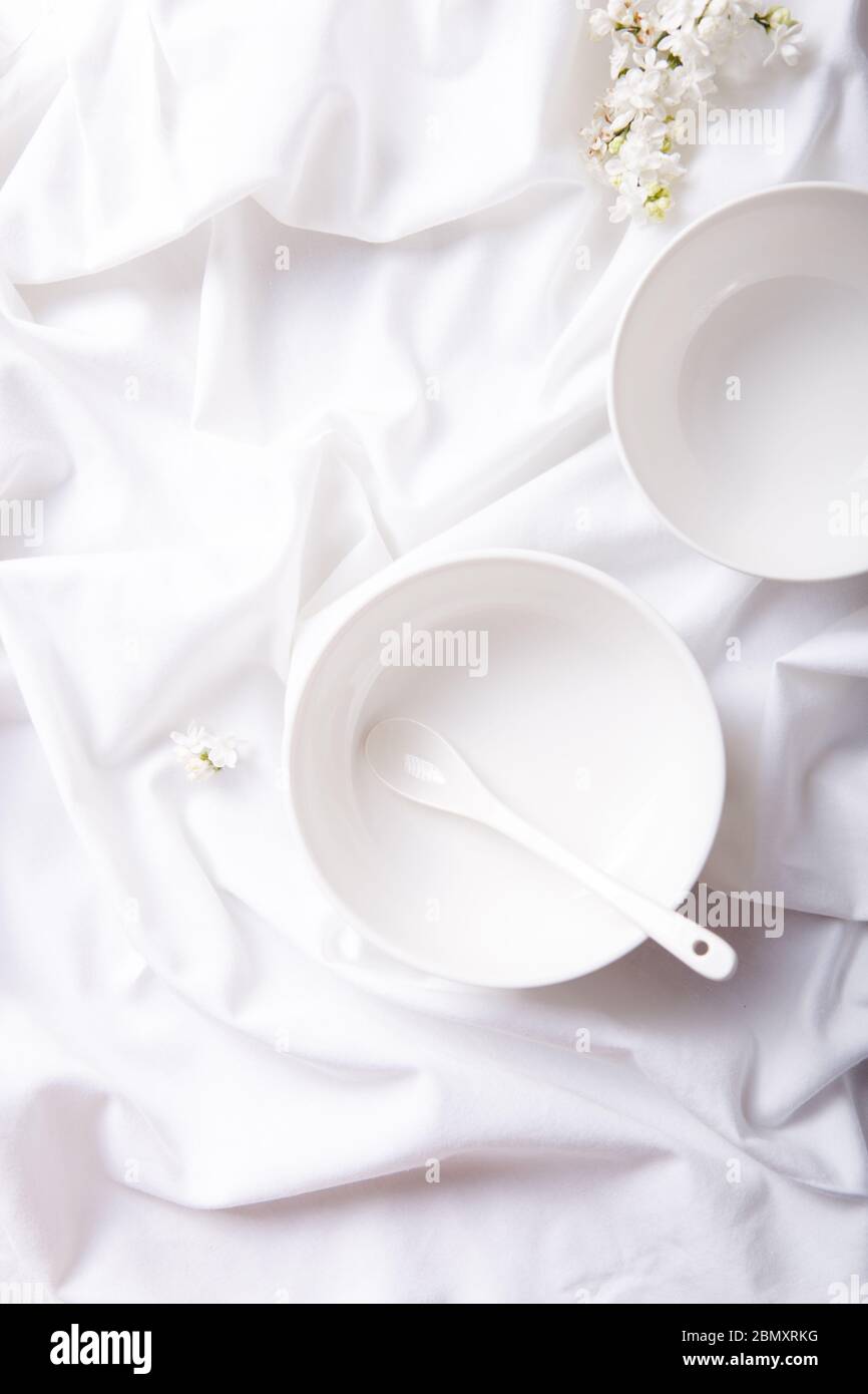 White monochrome Food background concept for design menu restaurant or ...