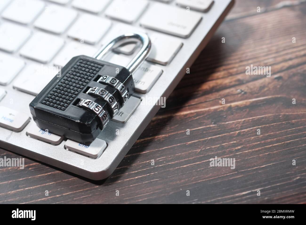 Padlock on keyboard. Internet data privacy information security concept ...