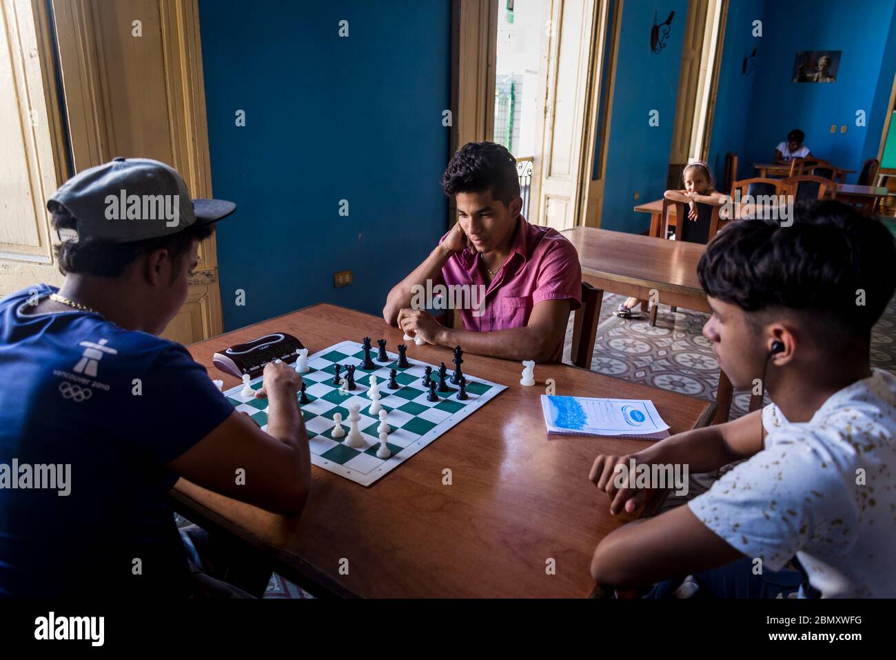 People playing chess, Chess House, centre dedicated to chess, located ...