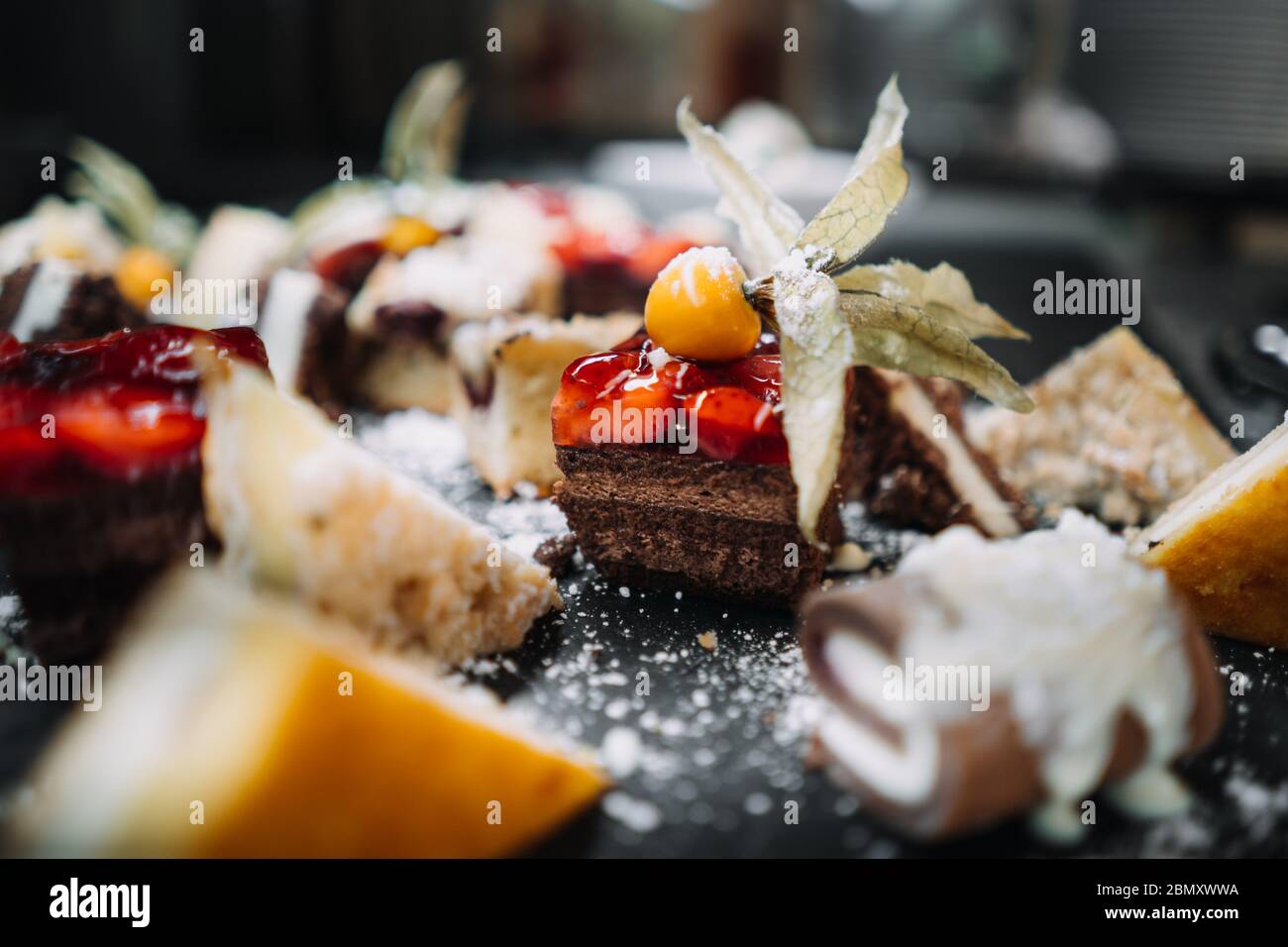 Pieces different delicious cakes hi-res stock photography and images ...