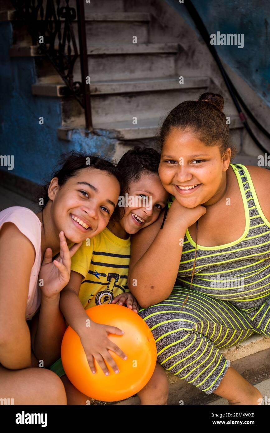 Happy cuban kids hi-res stock photography and images - Alamy