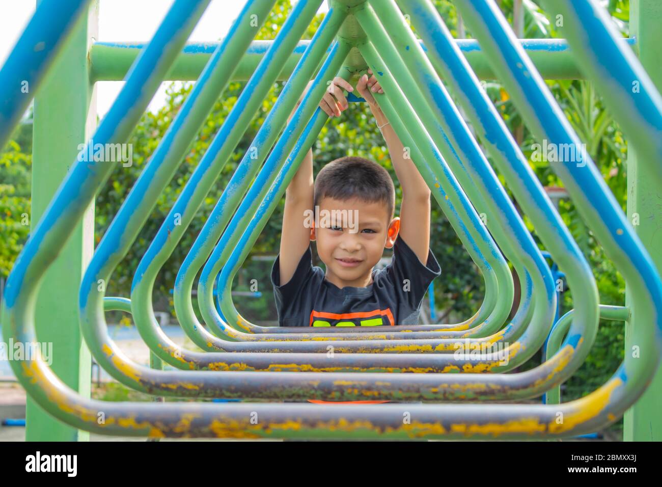 Portrait Boys in the playground Stock Photo - Alamy