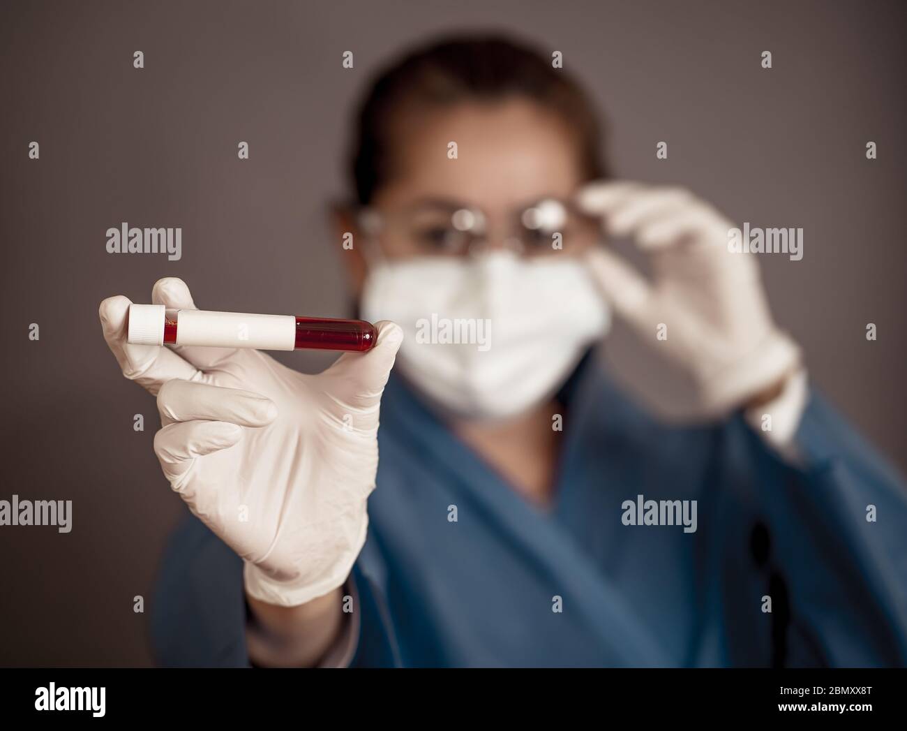 COVID-19. Doctor or lab technician scientist in PPE Personal Protective ...