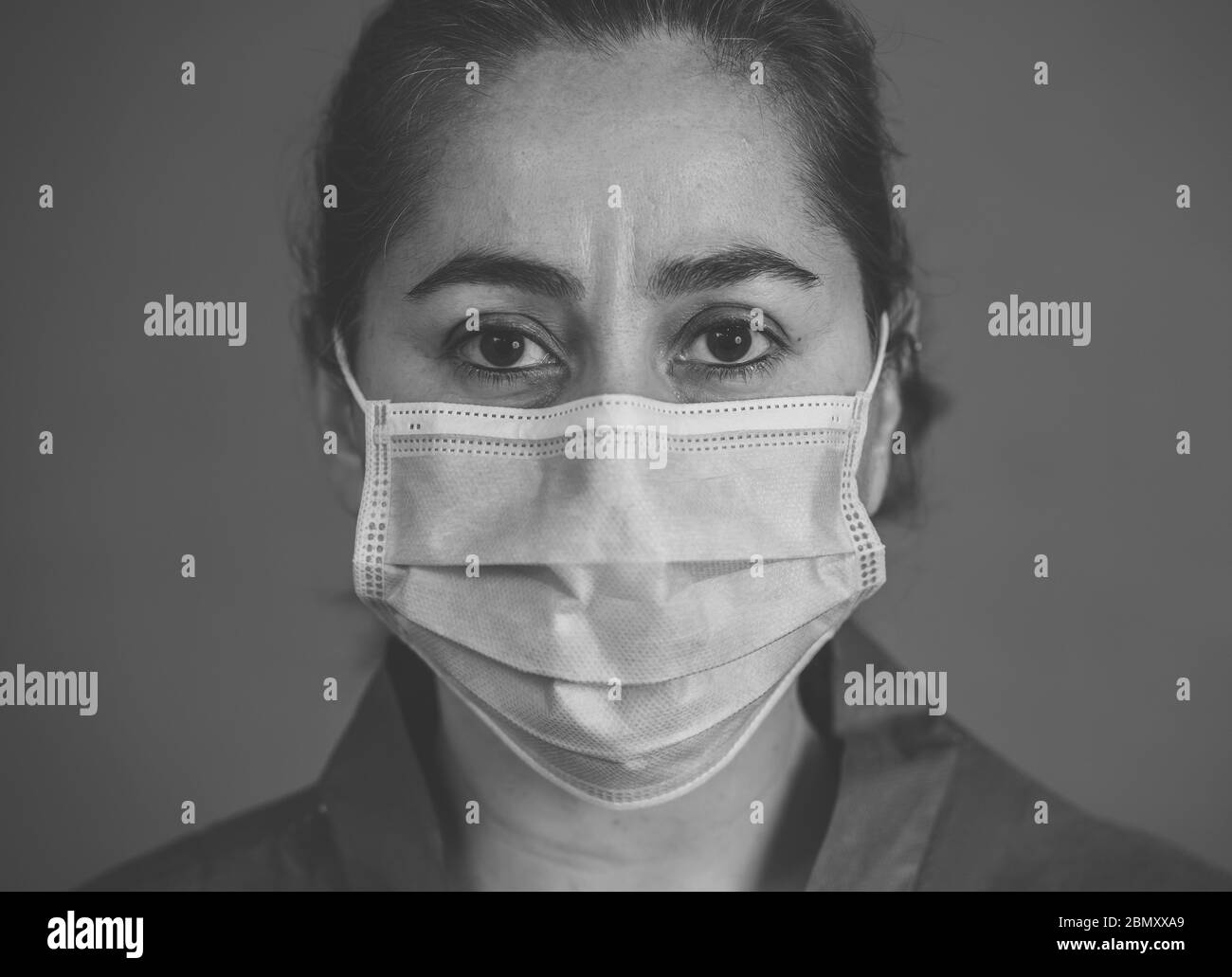 Covid face mask hospital Black and White Stock Photos & Images - Alamy