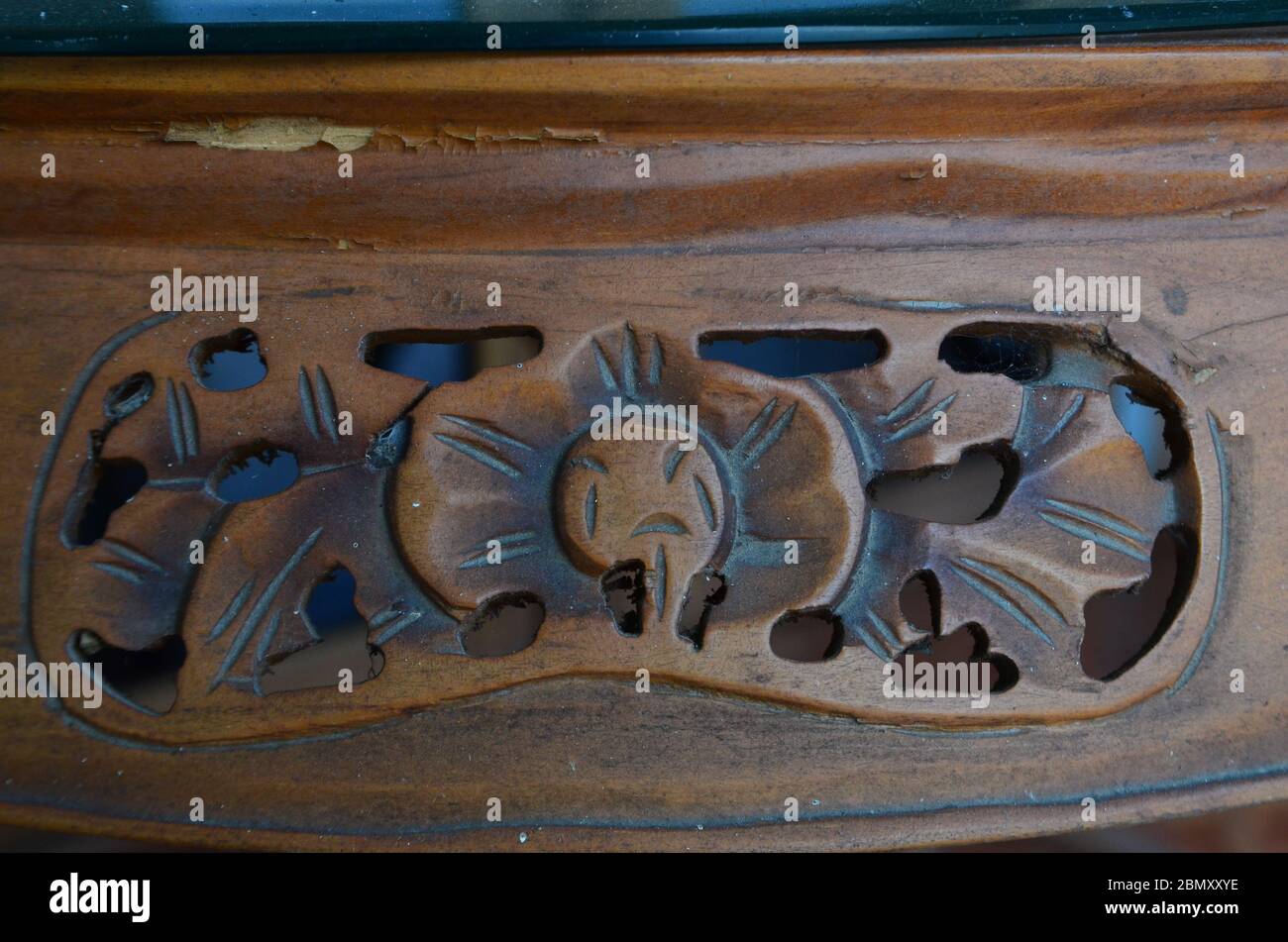 Details of a fine wood carving art Stock Photo - Alamy