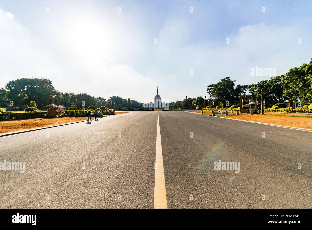 Rashtrapati Bhawan located on the Rajpath in New Delhi, India. One of ...