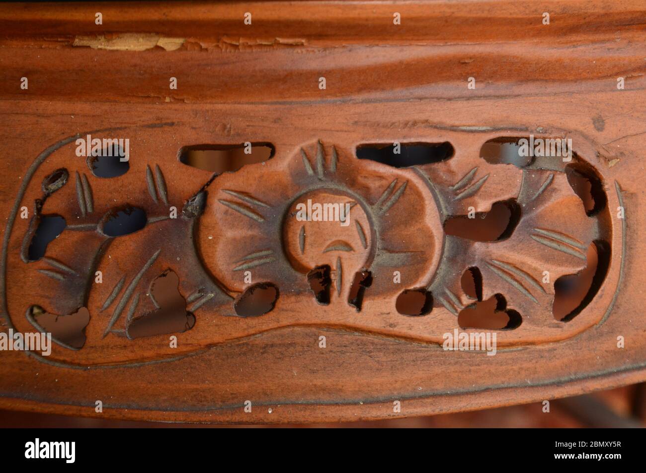 Details of a fine wood carving art Stock Photo - Alamy