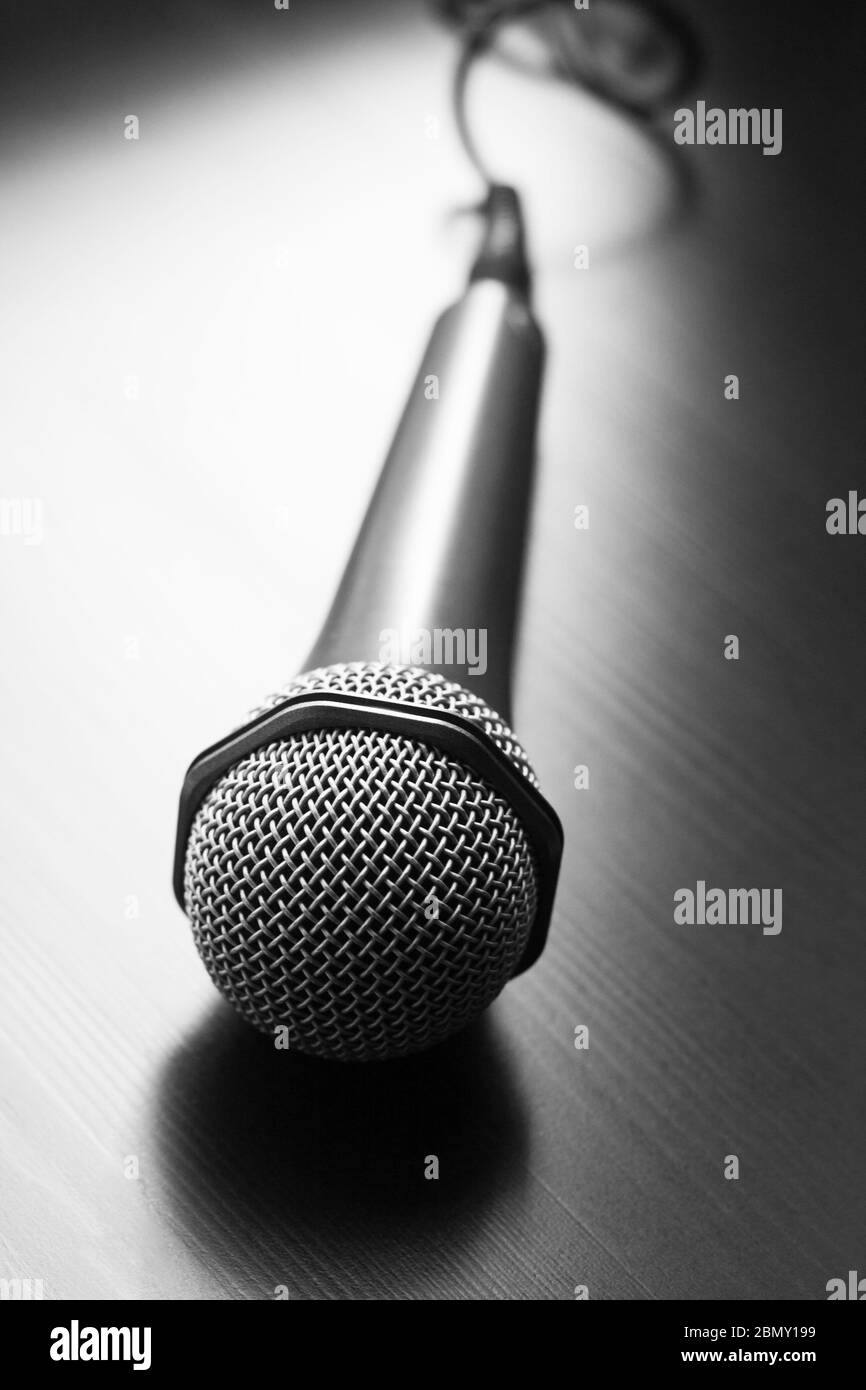 Modern microphone hi-res stock photography and images - Alamy