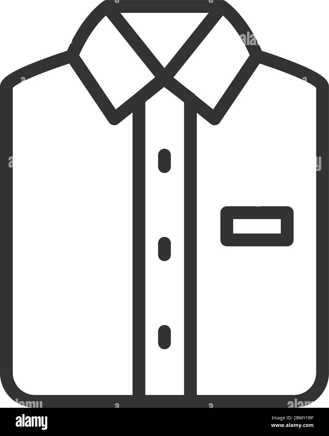 male shirt icon over white background, line style, vector illustration ...