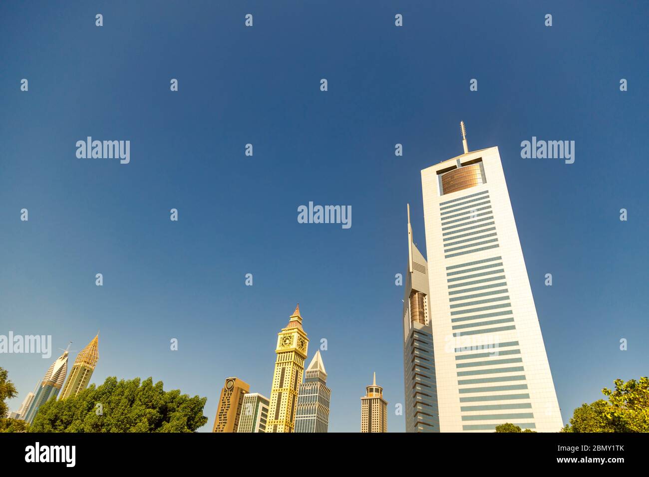 UAE, DUBAI, CIRCA 2020: Dubai Financial center district. View of The ...