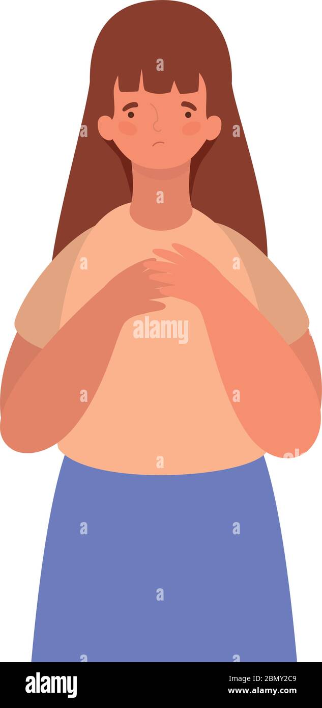 Isolated sad woman cartoon vector design Stock Vector Image & Art - Alamy