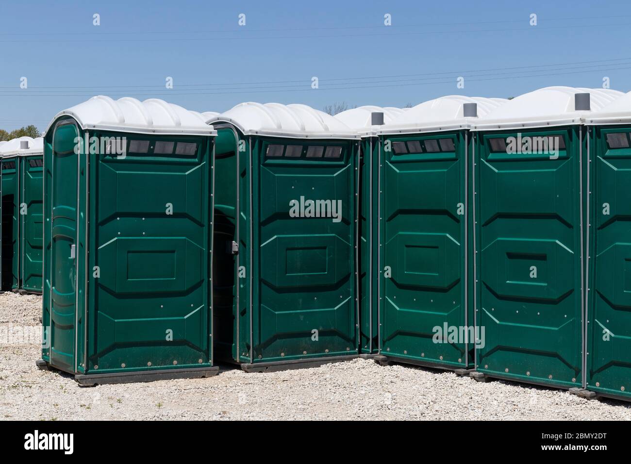 Porta Potty storage area. Portable toilets are usually seen at concerts ...