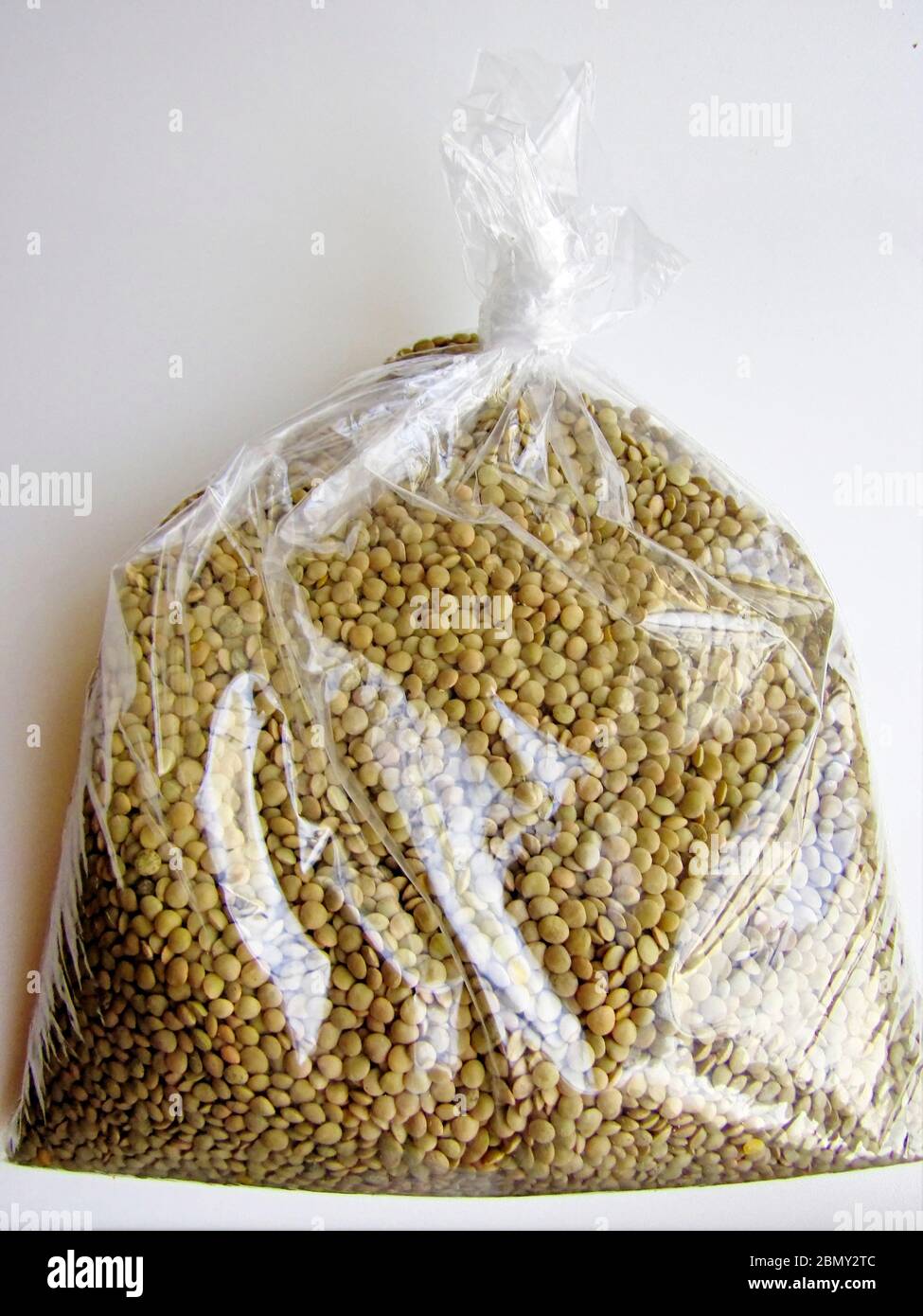 Transparent packet of lentils Stock Photo - Alamy