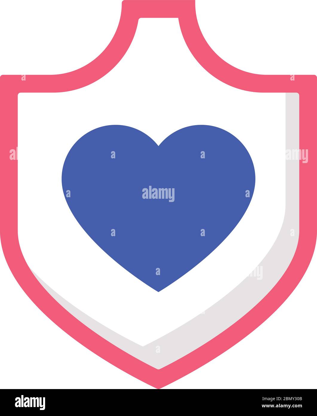 Heart inside shield vector design Stock Vector Image & Art - Alamy