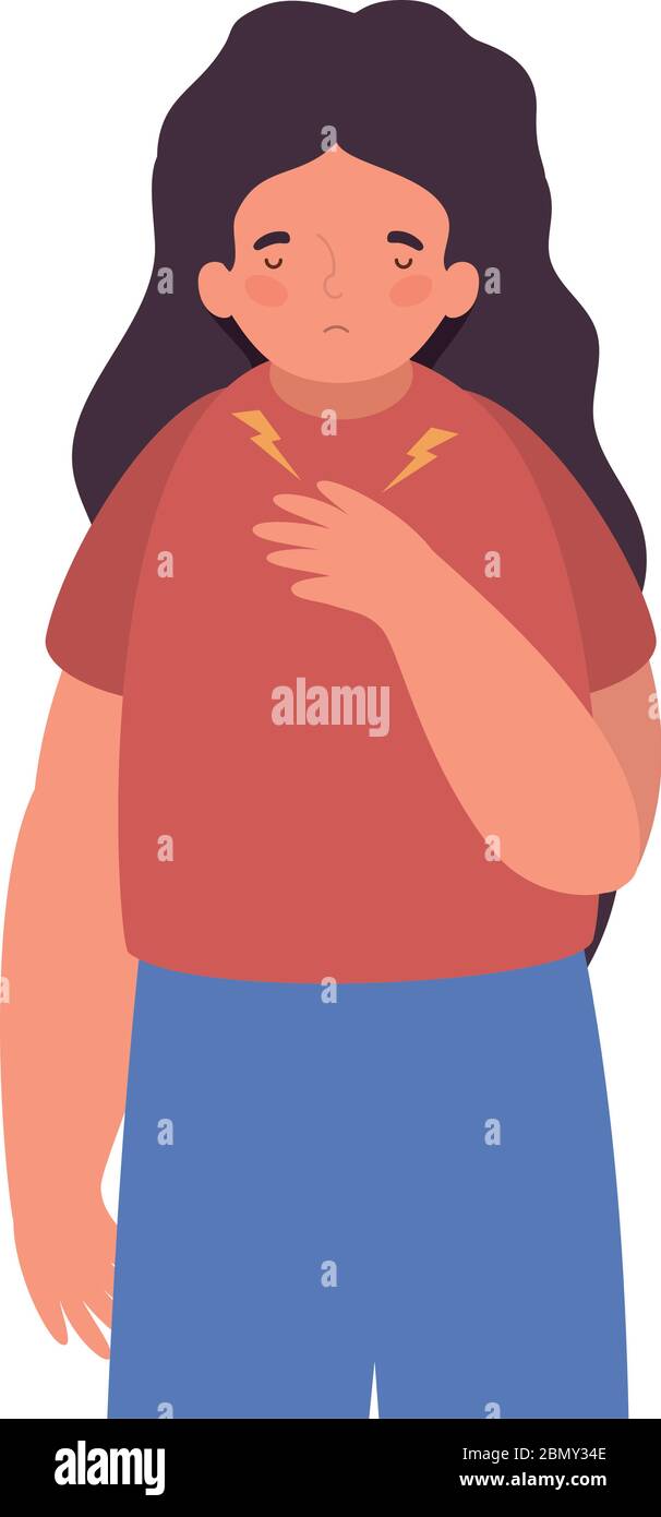 Isolated girl avatar with fatigue vector design Stock Vector Image ...