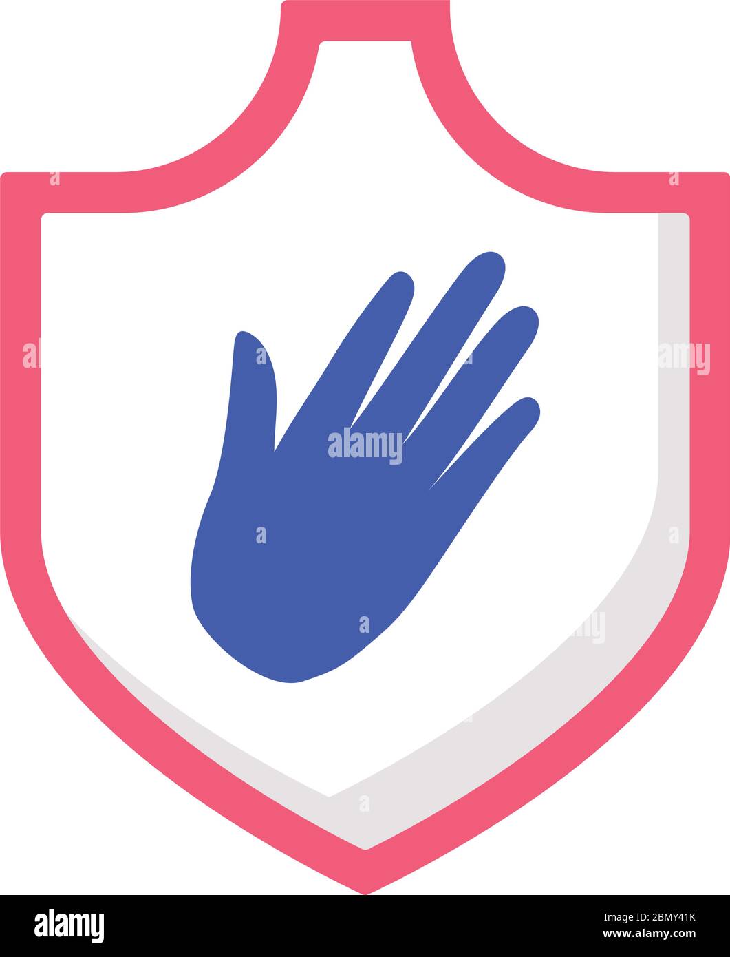 Hand inside shield vector design Stock Vector Image & Art - Alamy
