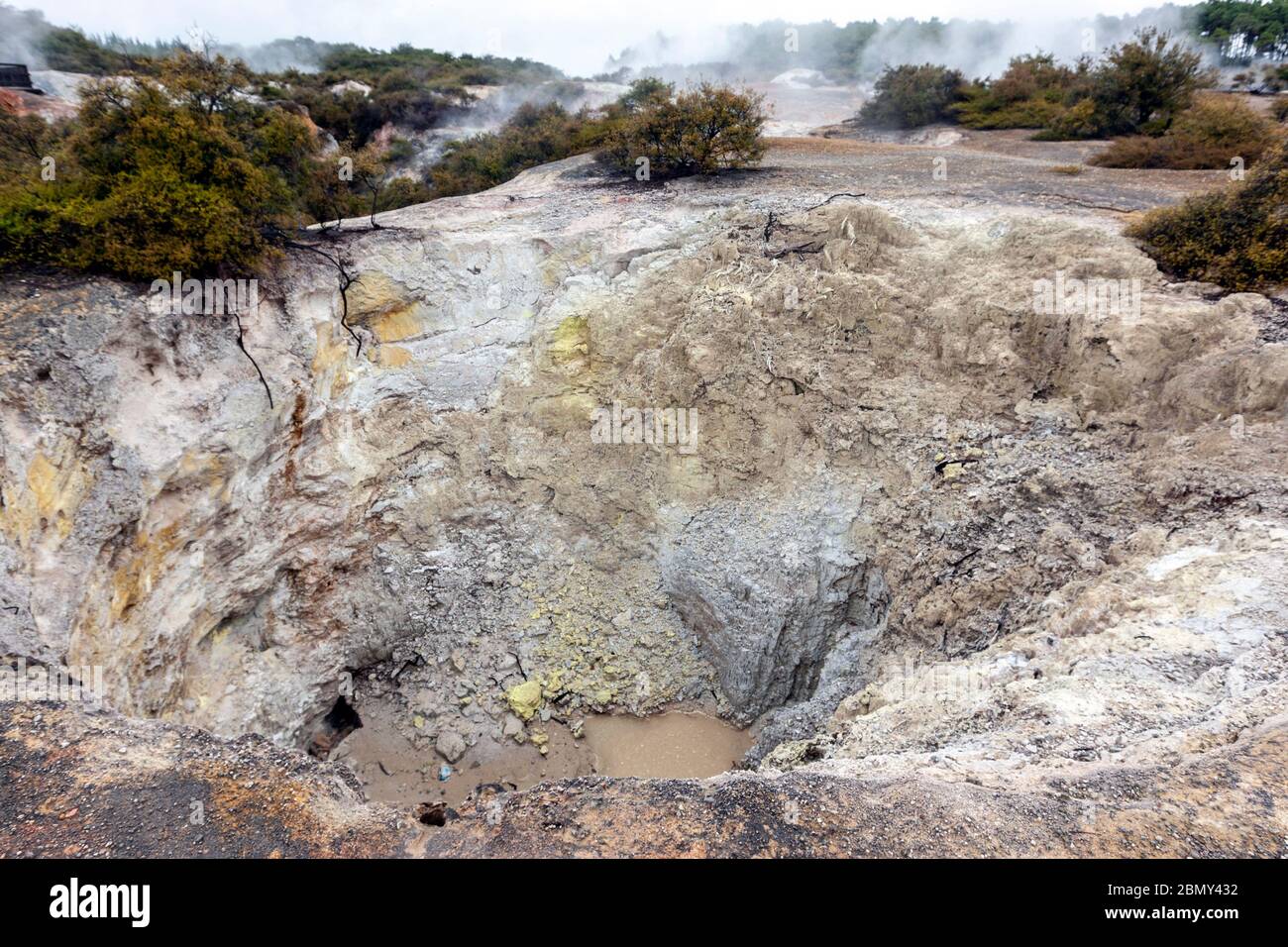 Wai-O-Tapu, Reporoa caldera, in New Zealand's Taupo Volcanic Zone Stock ...