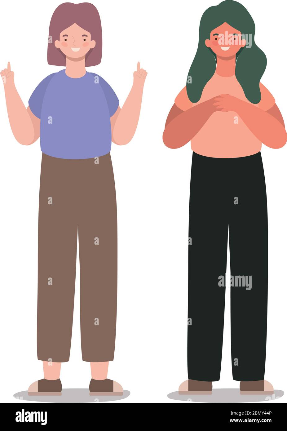 Isolated happy women cartoons vector design Stock Vector Image & Art ...