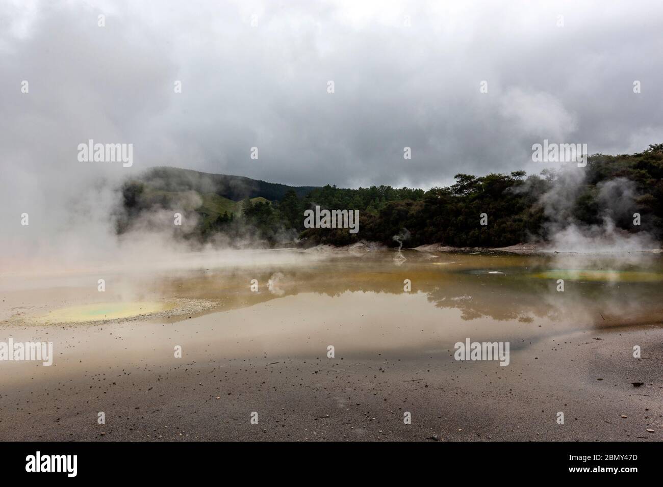 Wai-O-Tapu, Reporoa caldera, in New Zealand's Taupo Volcanic Zone Stock ...