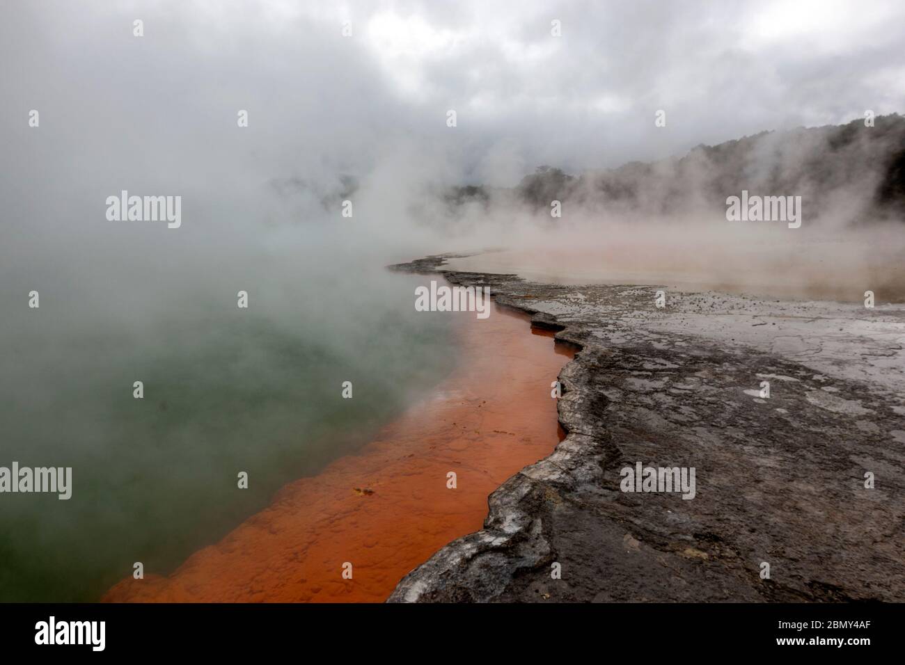 Champagne Pool, Wai-O-Tapu, Reporoa caldera, in New Zealand's Taupo ...