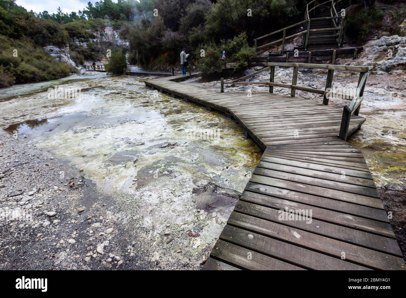 Wai-O-Tapu, Reporoa caldera, in New Zealand's Taupo Volcanic Zone Stock ...