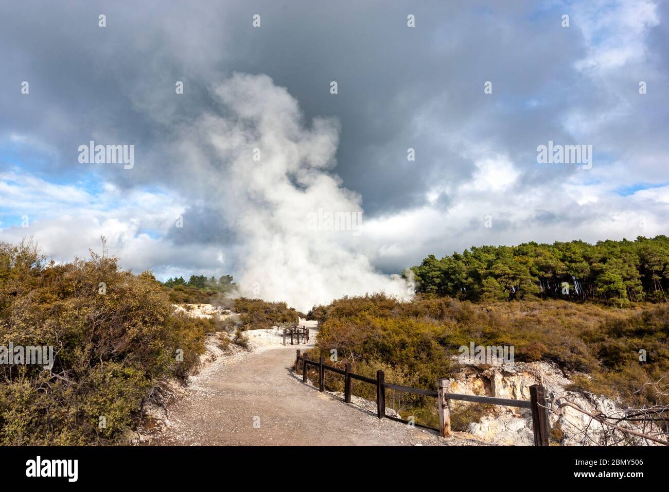 Wai-O-Tapu, Reporoa caldera, in New Zealand's Taupo Volcanic Zone Stock ...