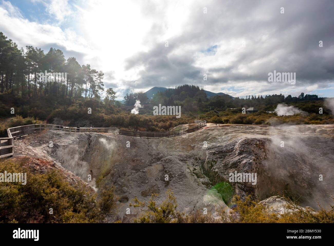 Wai-O-Tapu, Reporoa caldera, in New Zealand's Taupo Volcanic Zone Stock ...