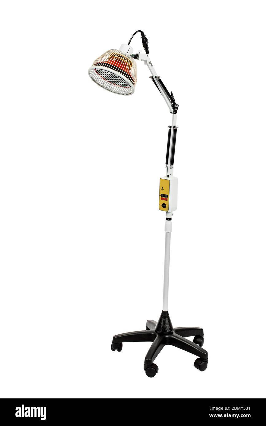 TDP Lamp - Infrared Mineral Heat Lamp Therapy on white background Stock ...