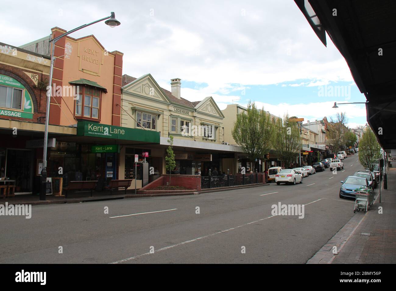 street and buildings in katoomba in the blue mountains (australia Stock ...