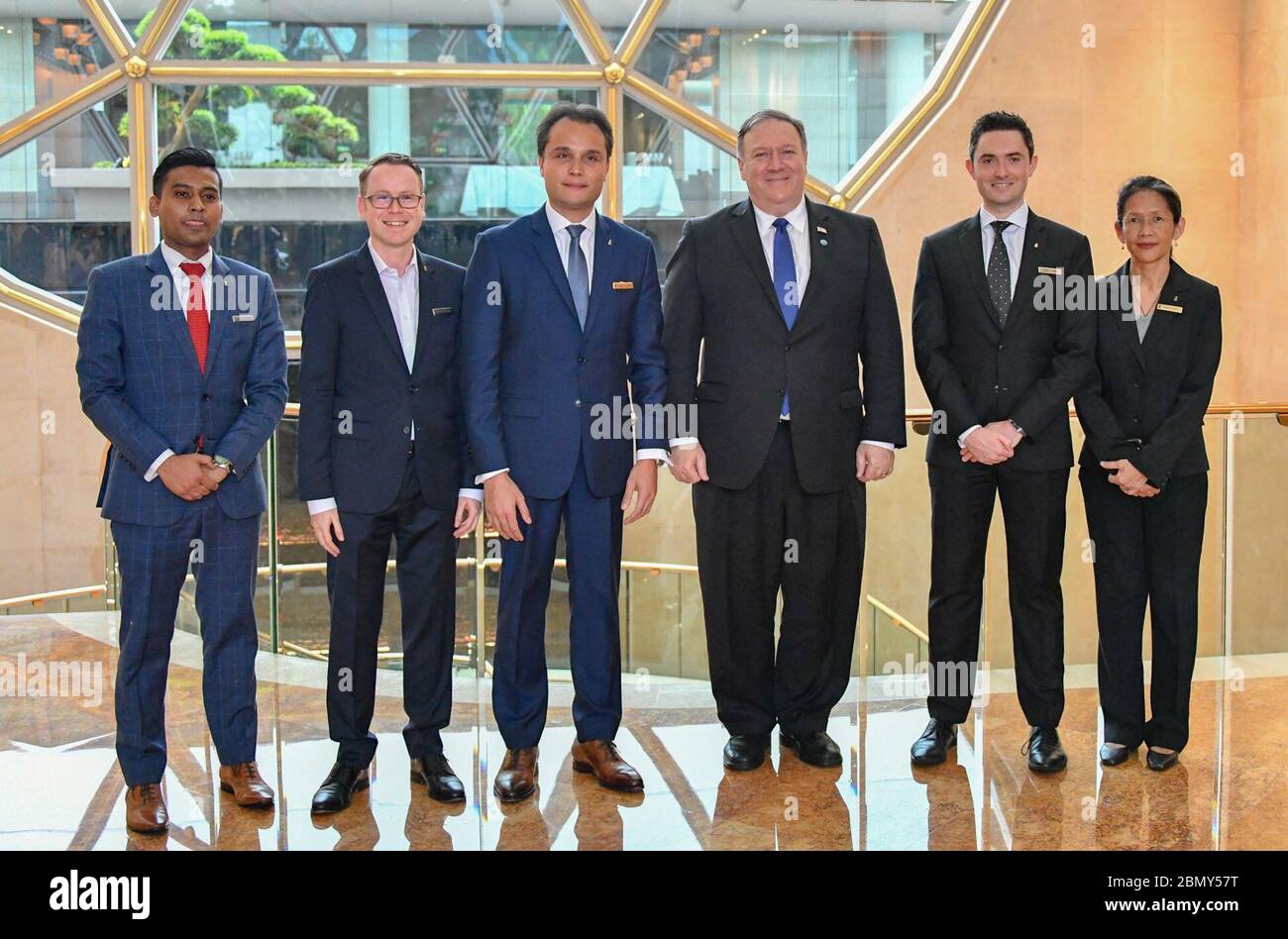 Secretary Pompeo With Ritz Carlton Staff Secretary of State Michael R ...