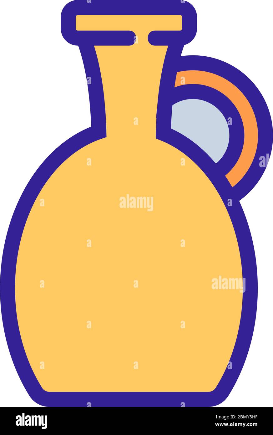 amphora with oil icon vector outline illustration Stock Vector Image ...