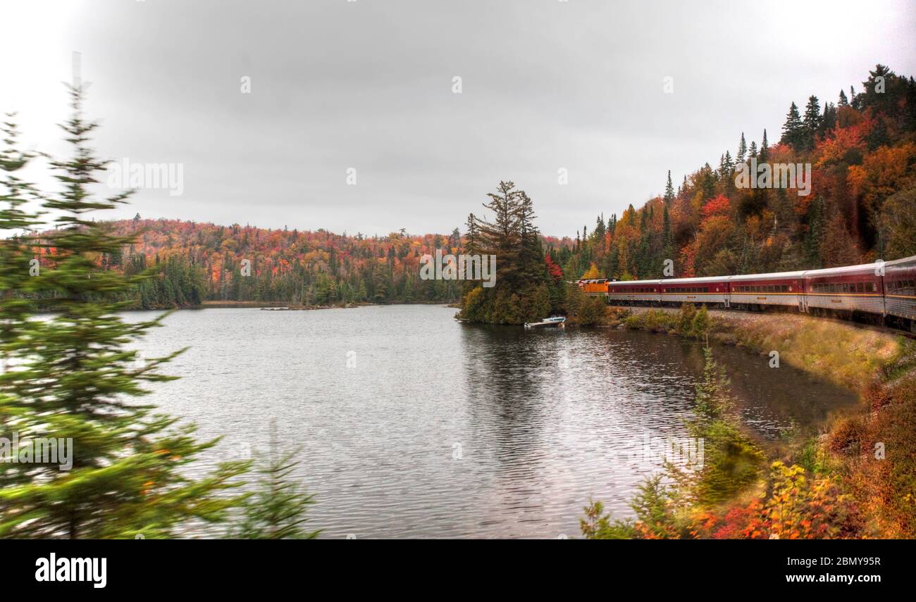 Aerial Of Agawa Canyon Wilderness Park High Resolution Stock ...