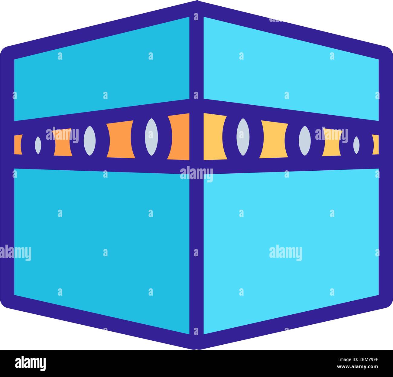 holy kaaba icon vector outline illustration Stock Vector Image & Art ...