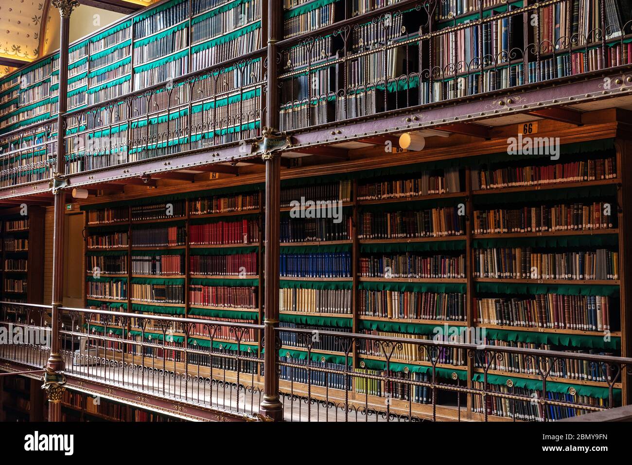 Amsterdam, Netherlands - September 9, 2018: Library with old books in ...