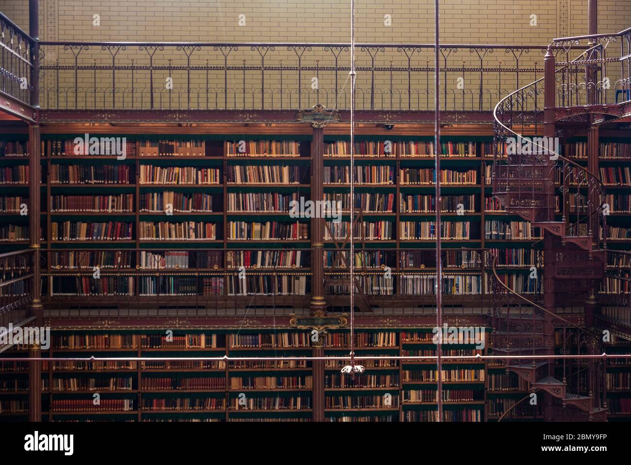 Amsterdam, Netherlands - September 9, 2018: Library with old books in ...