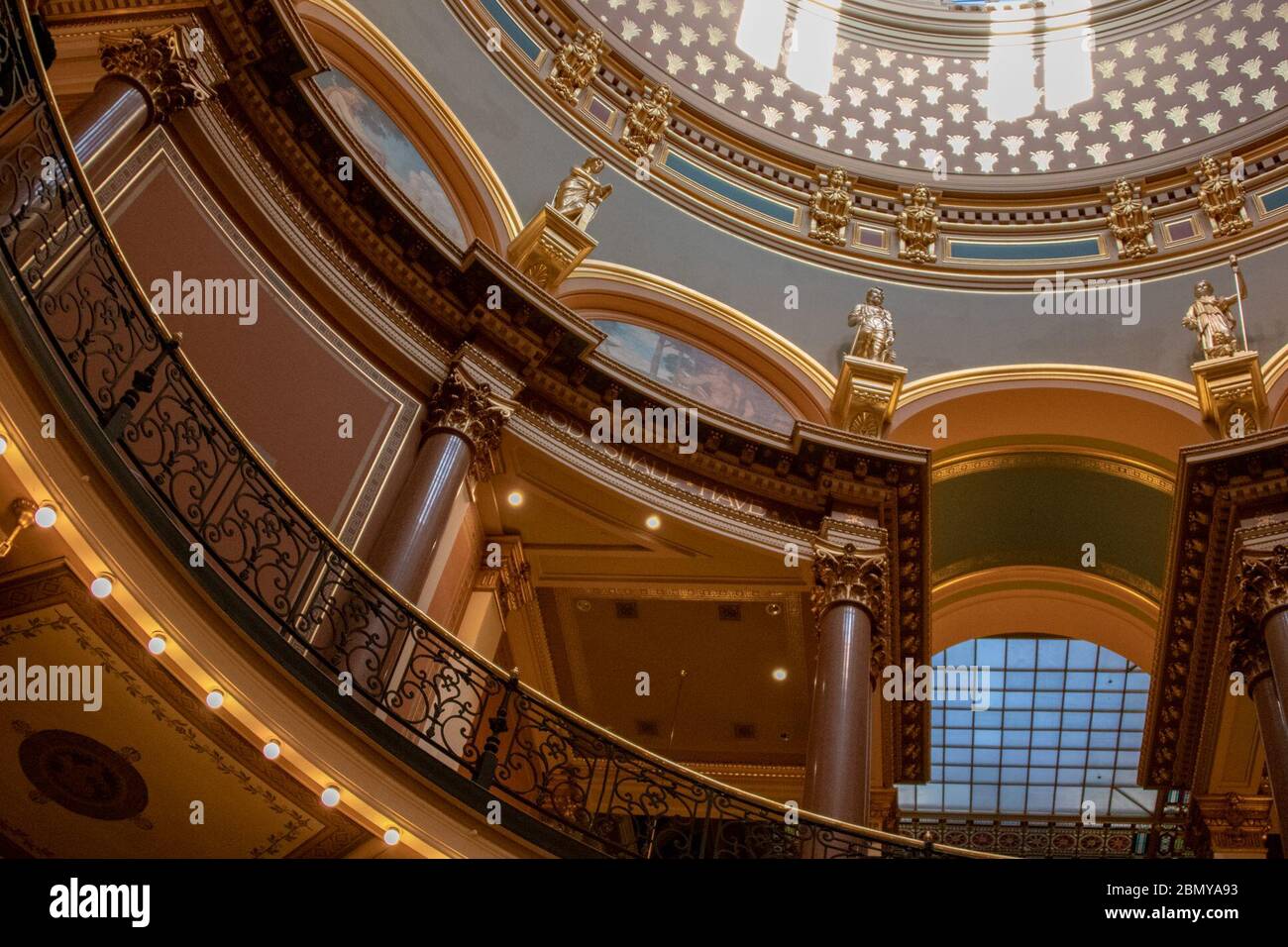 The Historic Capitol Building in Des Moines, Iowa, is an iconic symbol ...