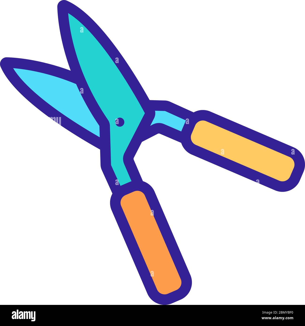 classic-style garden shears icon vector outline illustration Stock ...